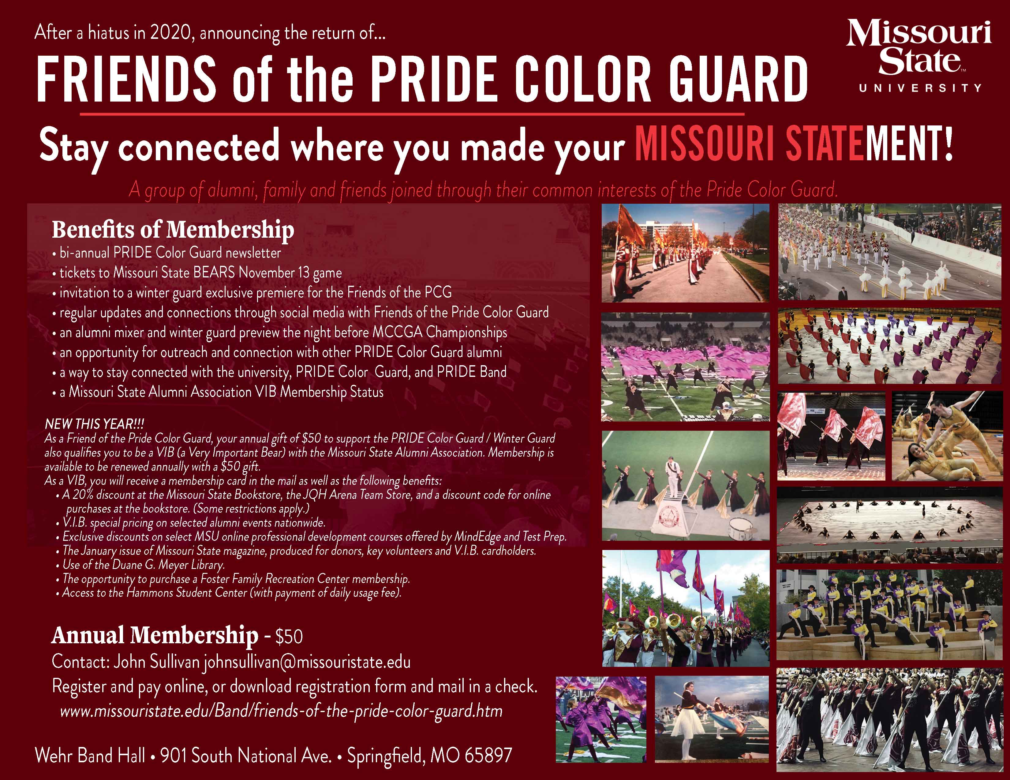 Join Friends of the Pride Color Guard - Pride Bands - Missouri State
