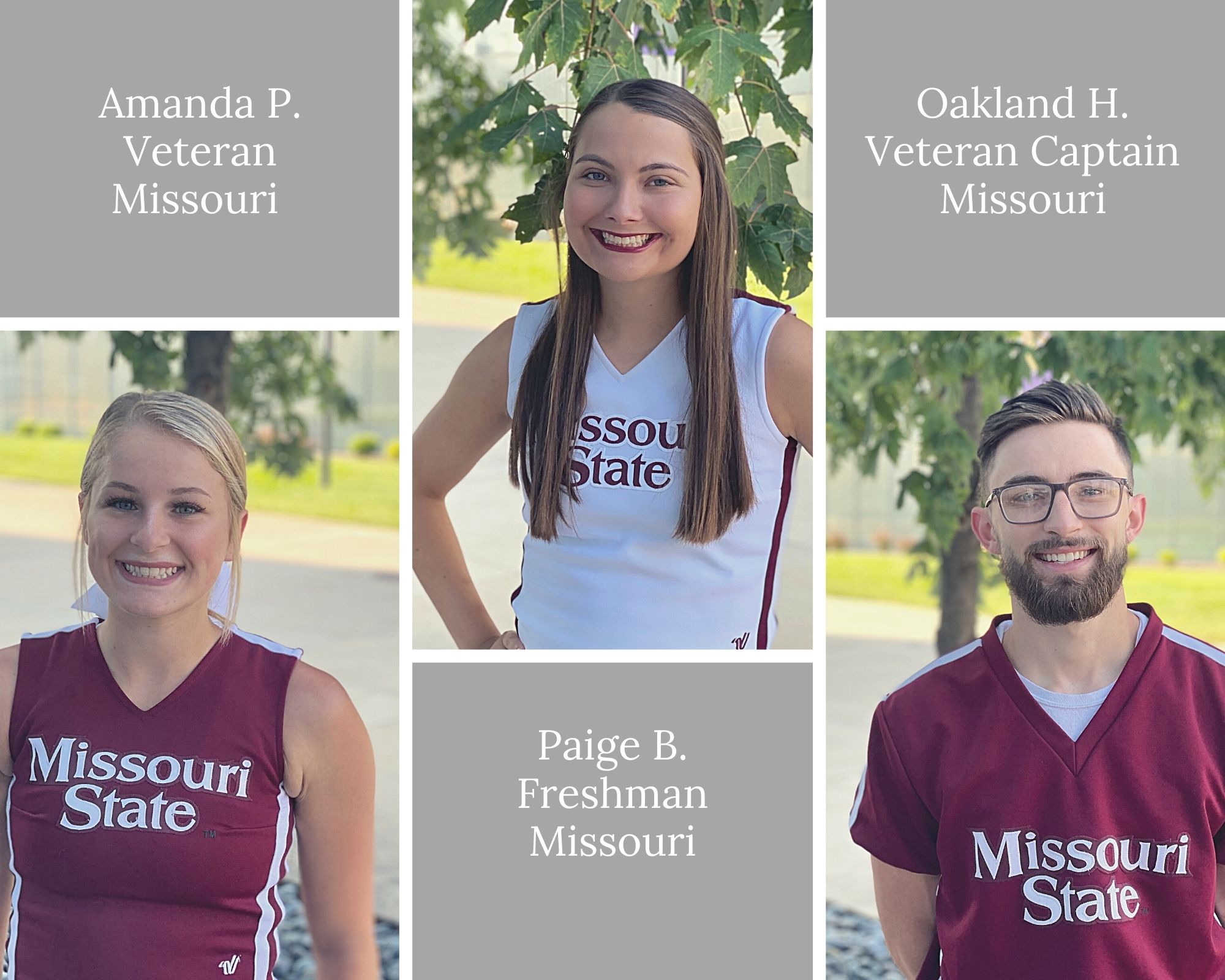 Roster - Missouri State Cheerleaders - Spirit Squads - Missouri State