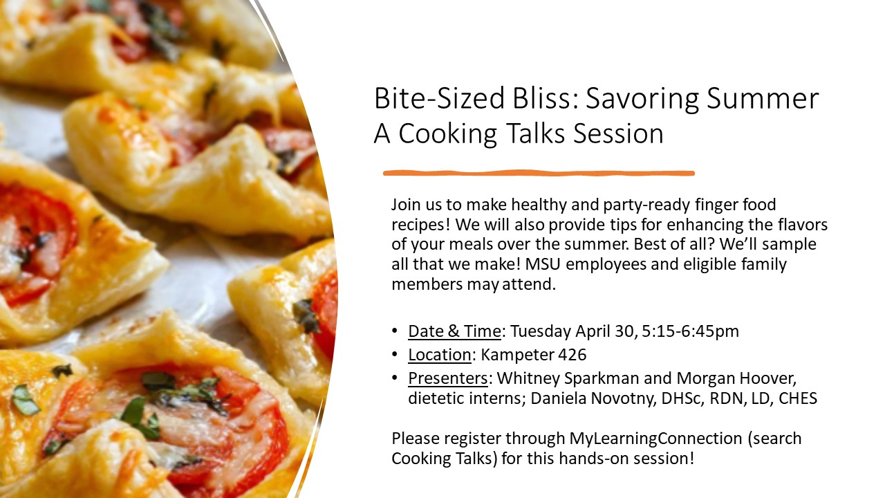 Cooking Talks - Nutrition and Dietetics - Employee Wellness Programs ...